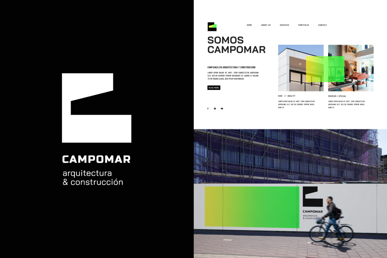 Logo CAMPOMAR | Estudio Macarrón | Diseño gráfico, branding y comunicación